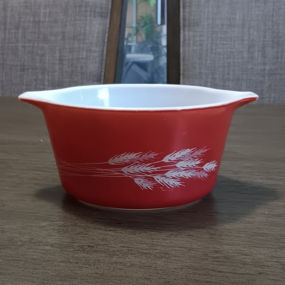 Pyrex | Kitchen | Pyrex Autumn Harvest Wheat Bowl Tabbed Handles 473b ...